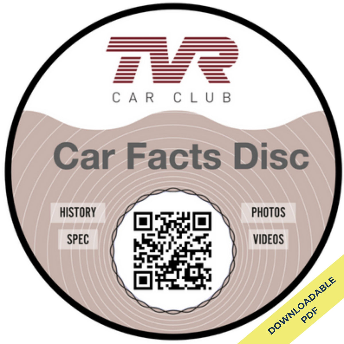 TVR Car Club - Car Facts Disc